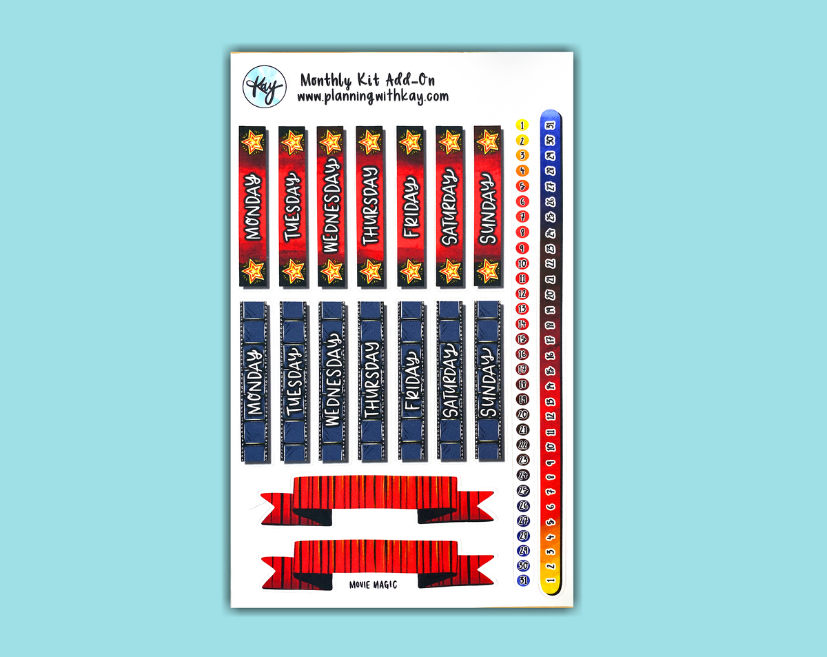 Monthly Kit Add-On (Movie Magic) – Planning With Kay