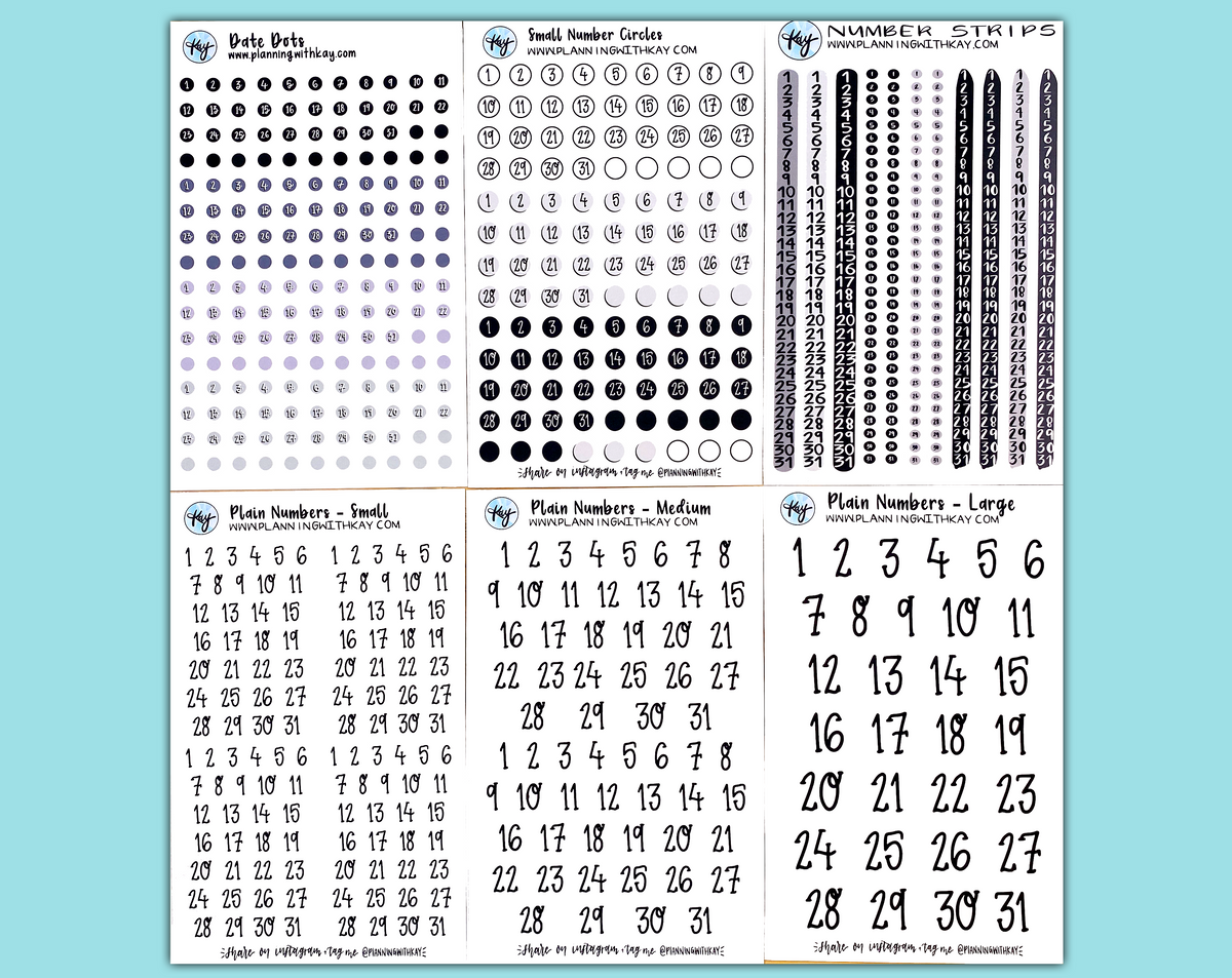 Number Sticker Bundle – Planning With Kay