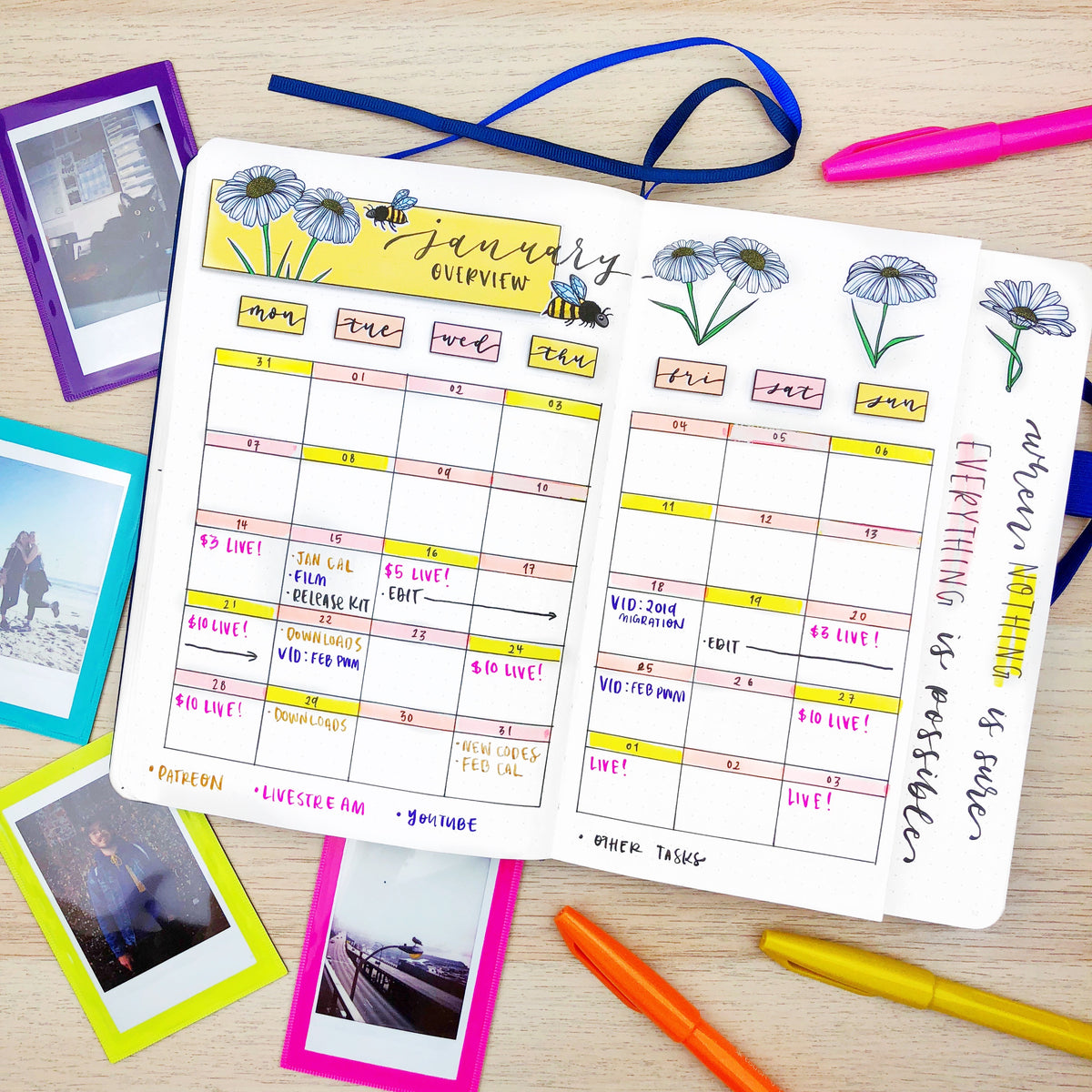 Busy Bee Monthly Kit | Stickers for Planners, Journals & Organizers ...