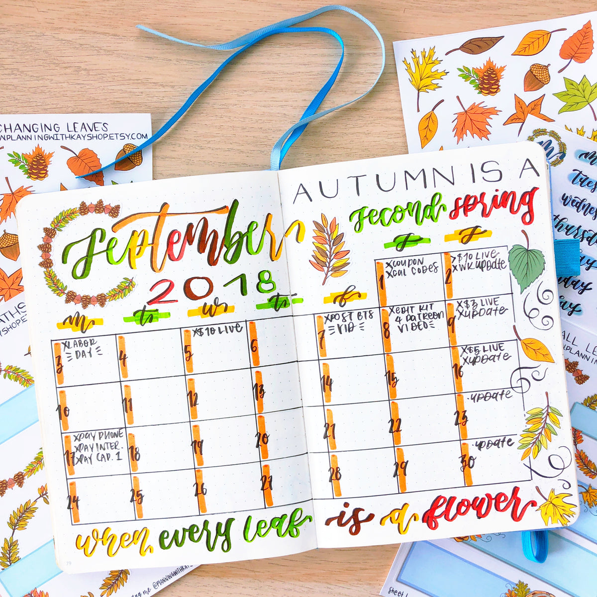 Fall Leaves Monthly Kit – Planning With Kay
