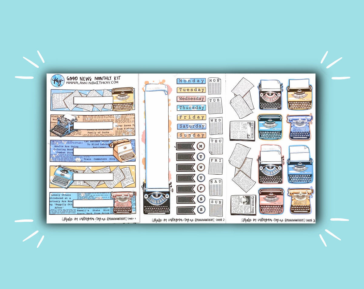 DIGITAL DOWNLOAD Good News Monthly Kit – Planning With Kay