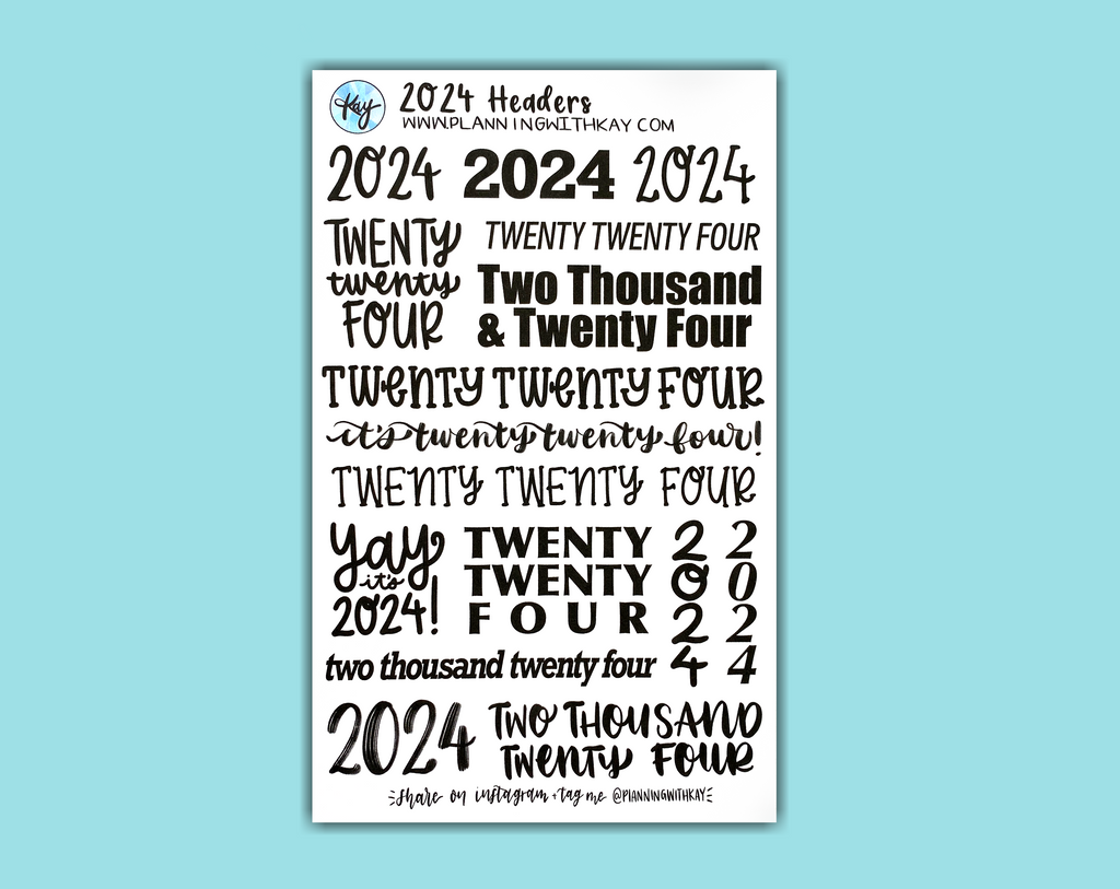 DIGITAL DOWNLOAD 2024 Headers – Planning With Kay