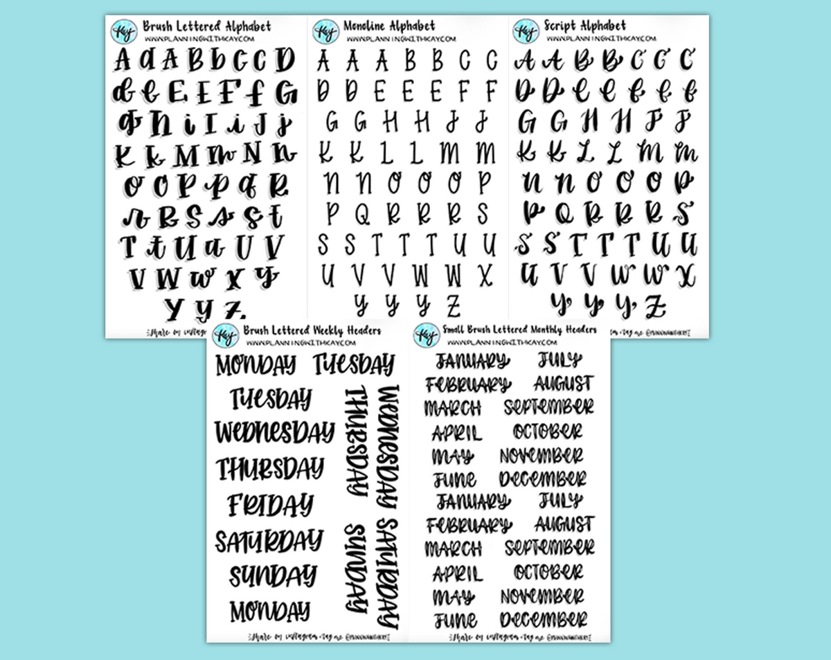 Alphabet and Headers Bundle – Planning With Kay