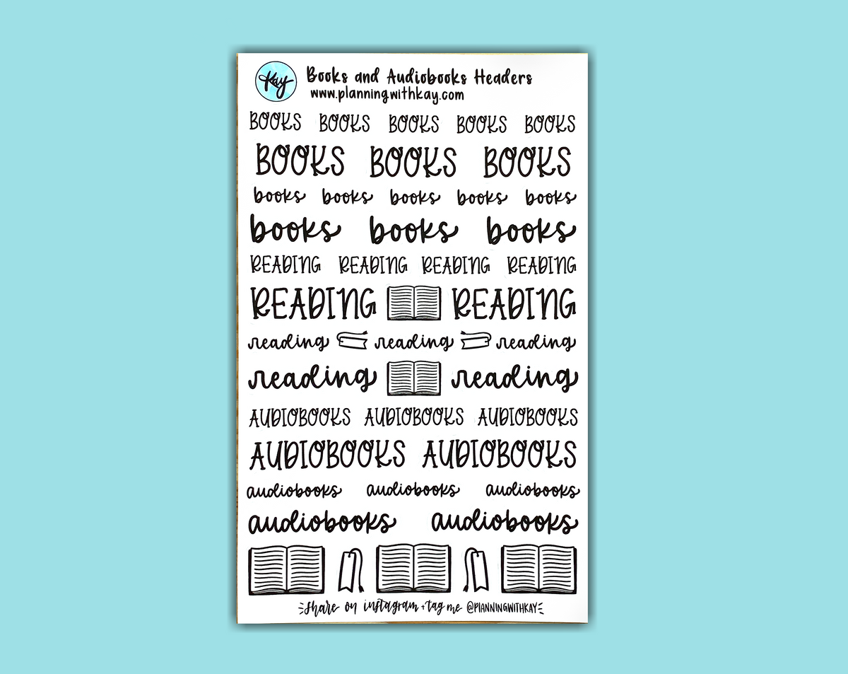 Books and Audiobooks Headers – Planning With Kay