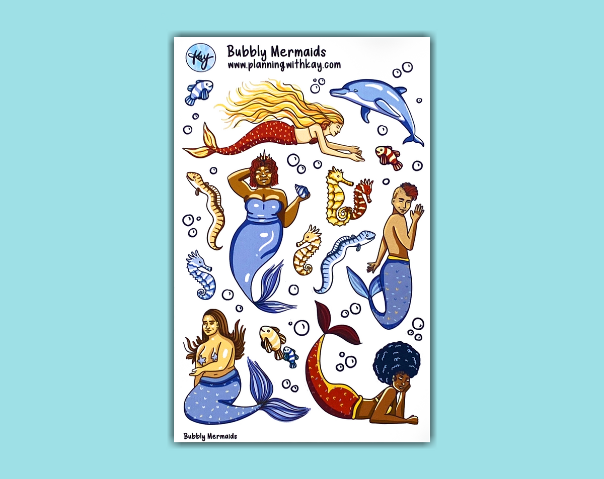 DIGITAL DOWNLOAD Bubbly Mermaids – Planning With Kay