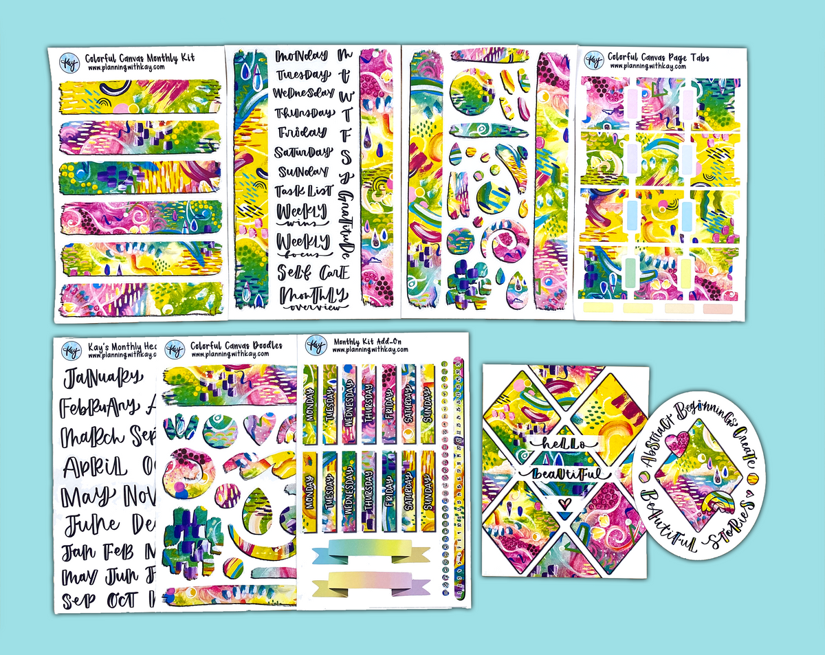 Colorful Canvas Full Collection – Planning With Kay