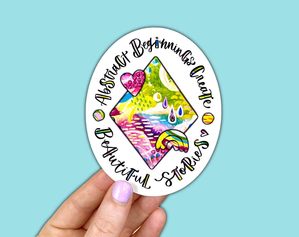 Colorful Canvas Die Cut Sticker – Planning With Kay