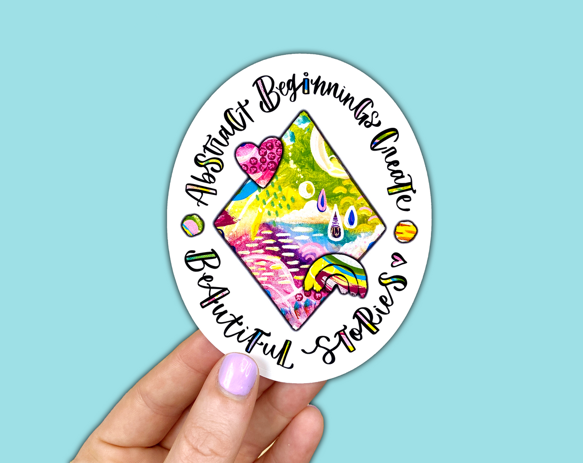 Colorful Canvas Die Cut Sticker – Planning With Kay