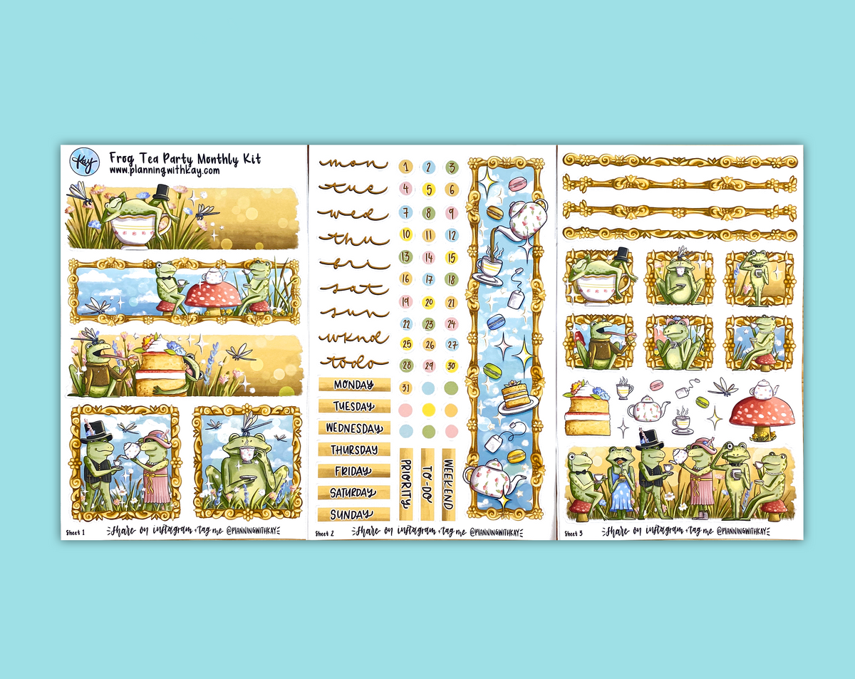 Frog Tea Party Monthly Kit – Planning With Kay