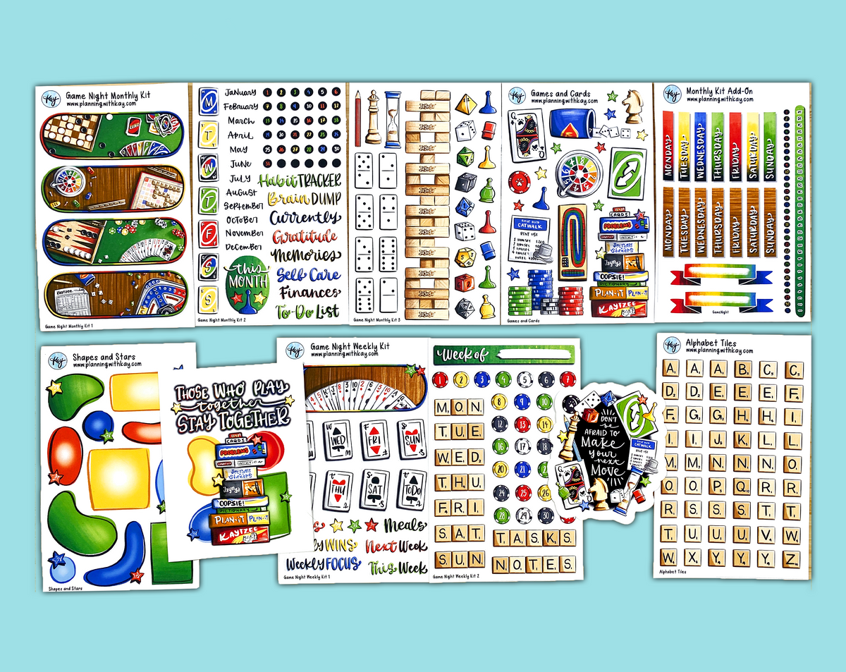 Game Night Full Collection – Planning With Kay