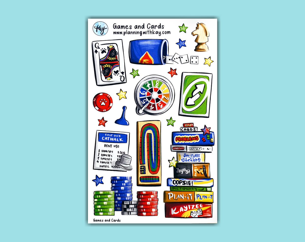 DIGITAL DOWNLOAD Games and Cards – Planning With Kay