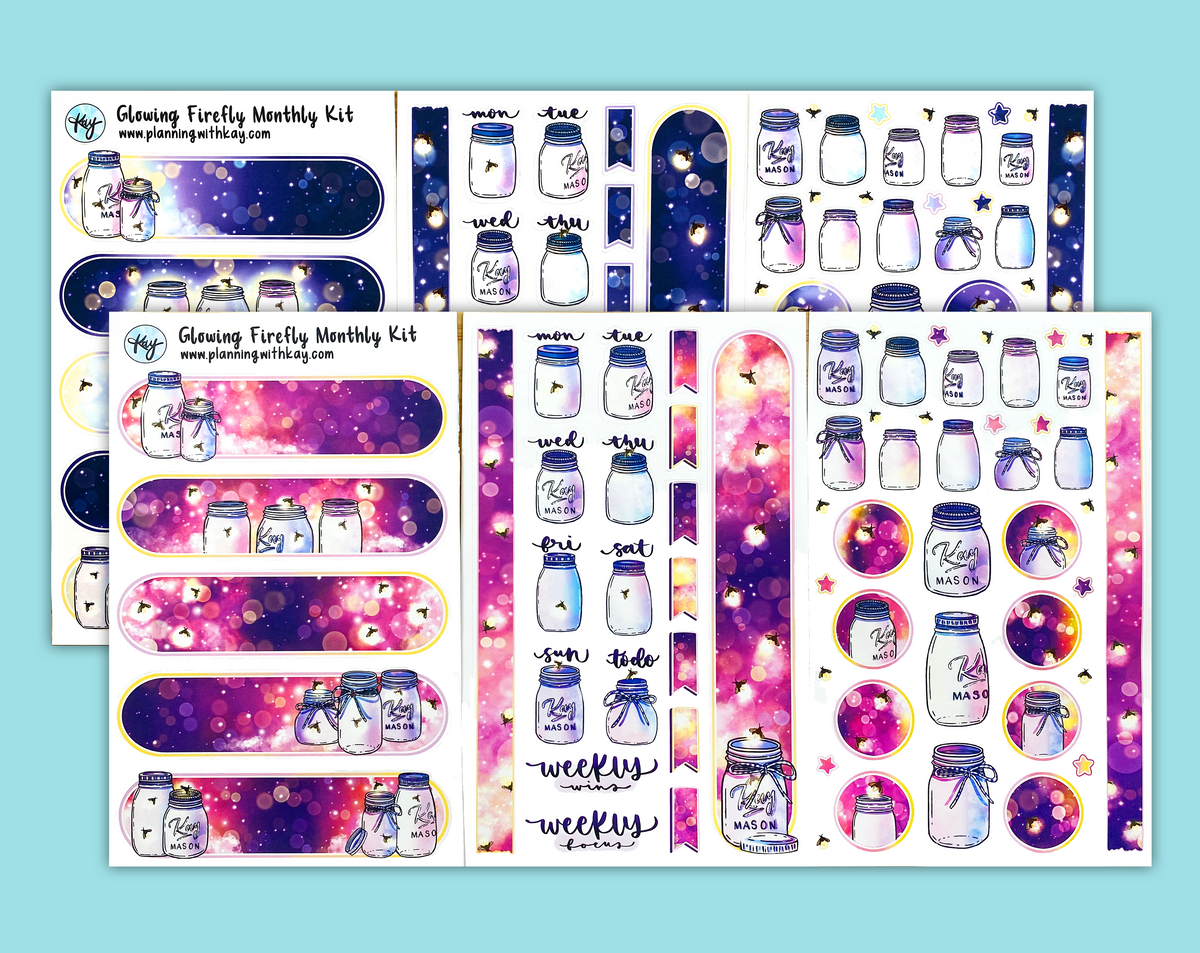 DIGITAL DOWNLOAD Glowing Firefly Monthly Kit (2 color options ...