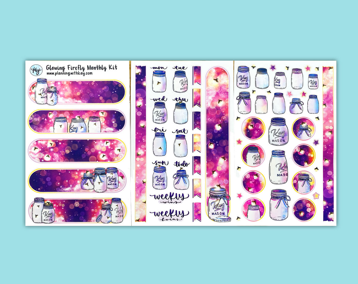 DIGITAL DOWNLOAD Glowing Firefly Monthly Kit (2 color options ...