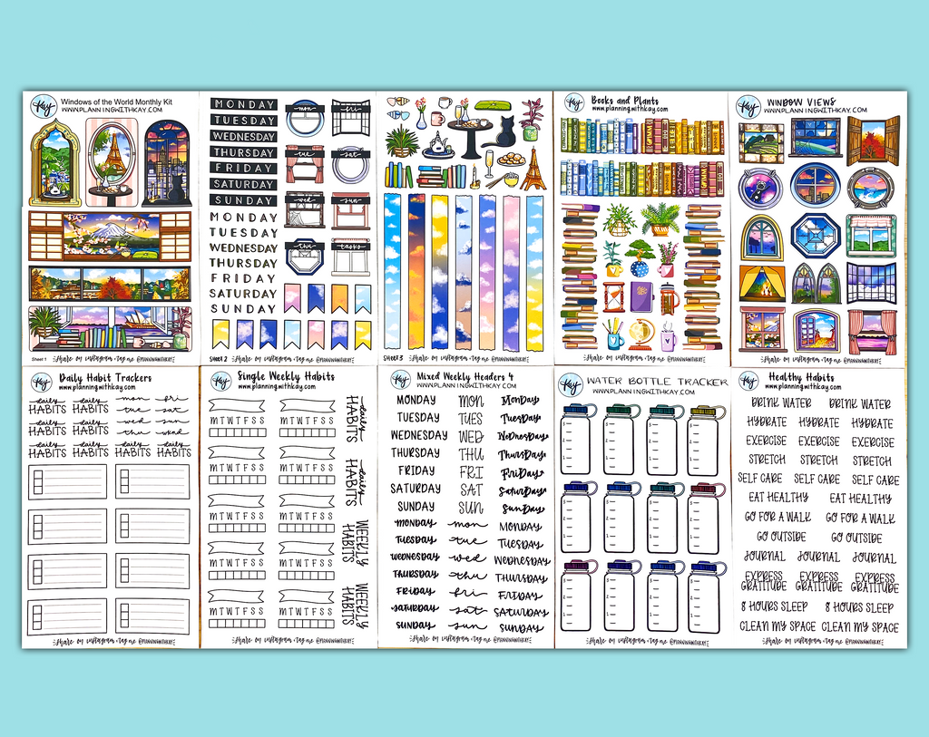 Healthy Habit Tracking Sticker Bundle! – Planning With Kay