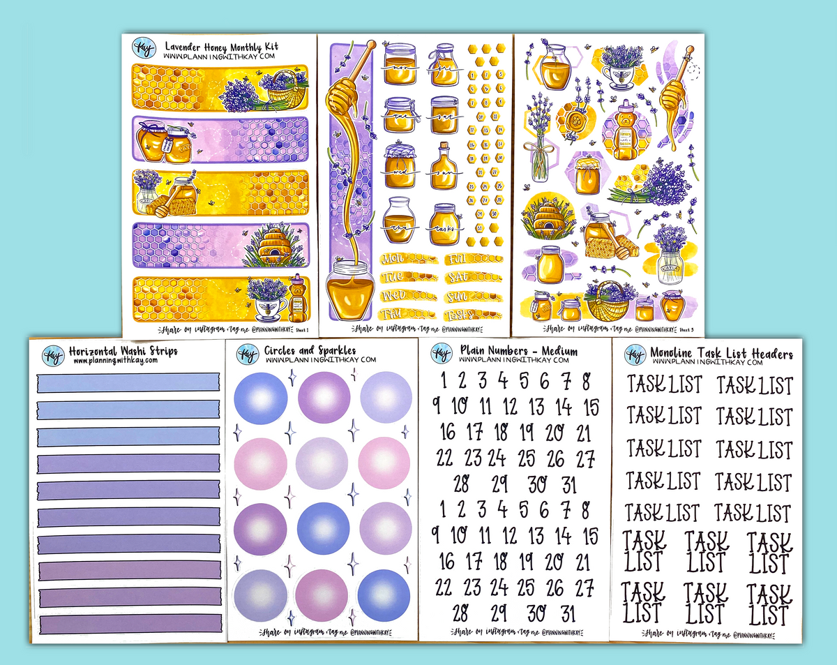 Lavender Essential Sticker Bundle – Planning With Kay