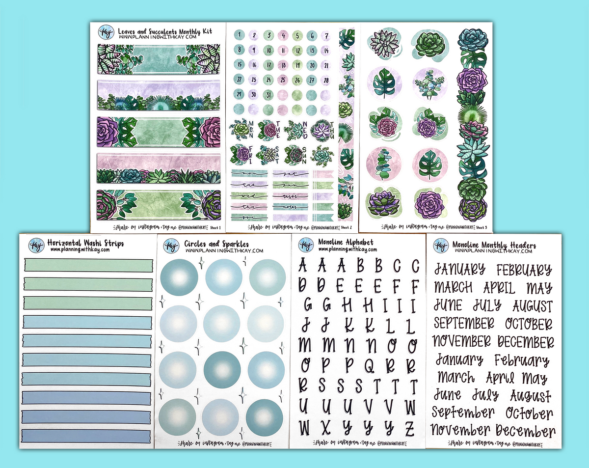 Leafy Essential Sticker Bundle – Planning With Kay