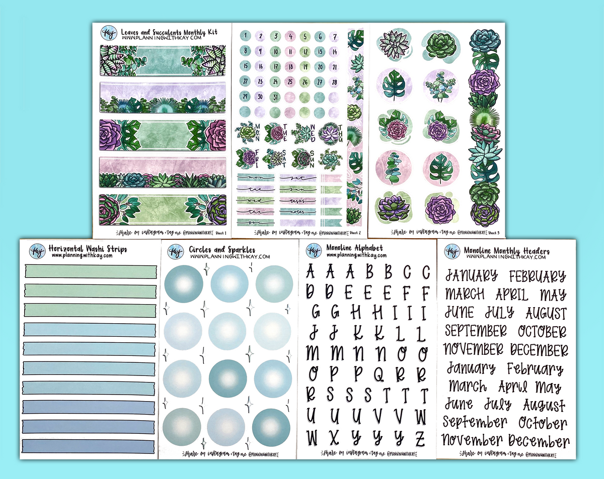 Leafy Essential Sticker Bundle – Planning With Kay
