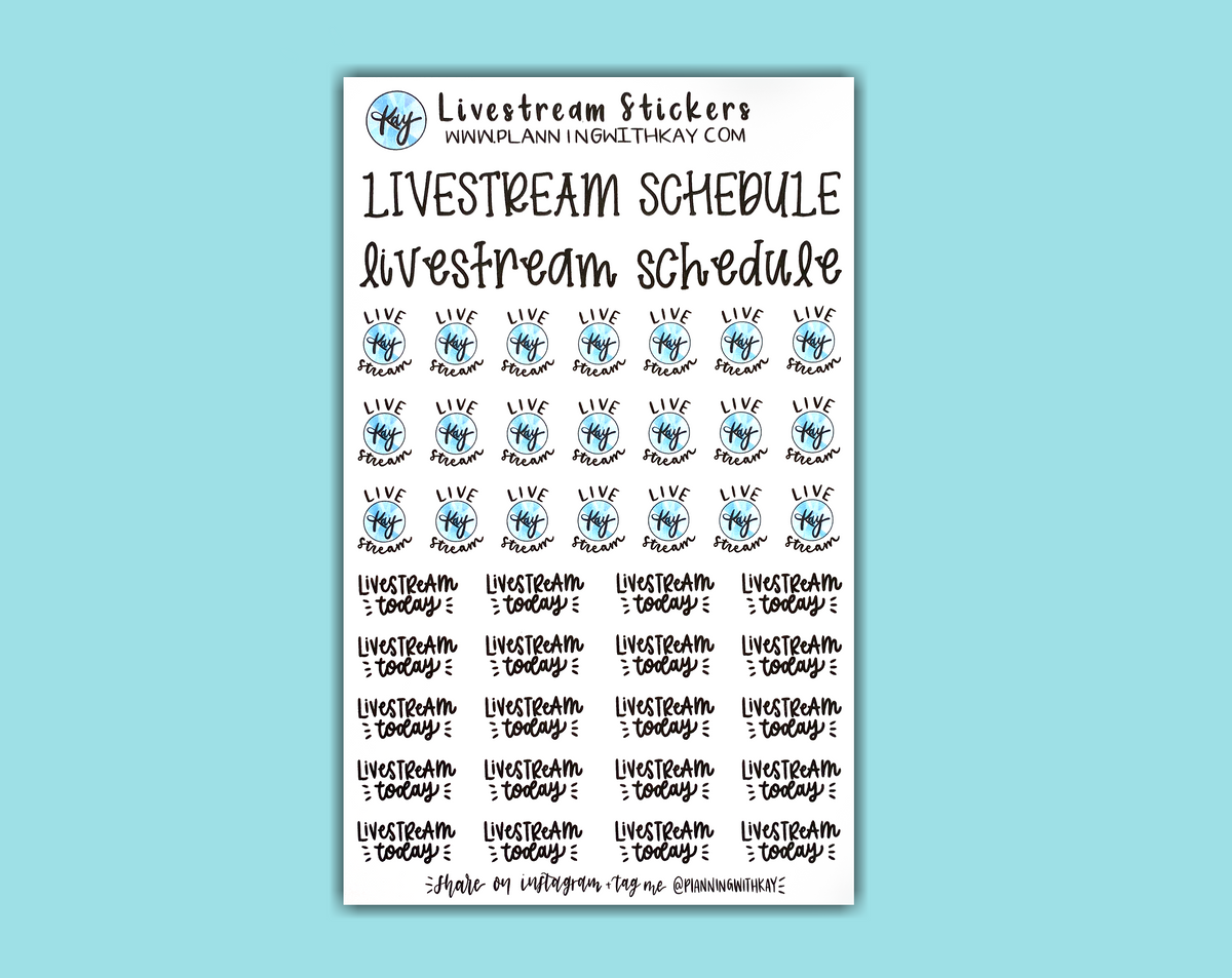 Livestream Stickers – Planning With Kay