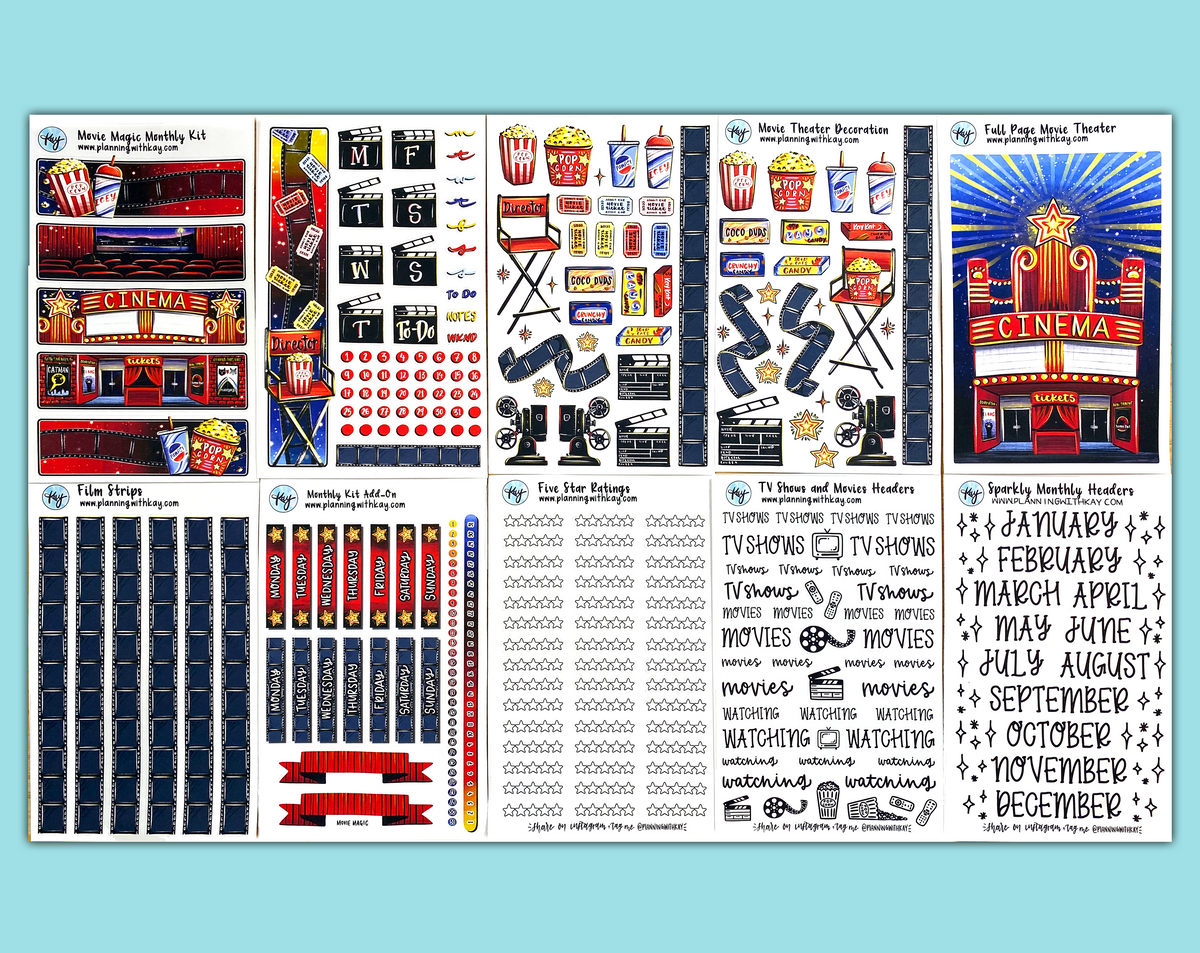 Movie Theater Sticker Bundle! – Planning With Kay