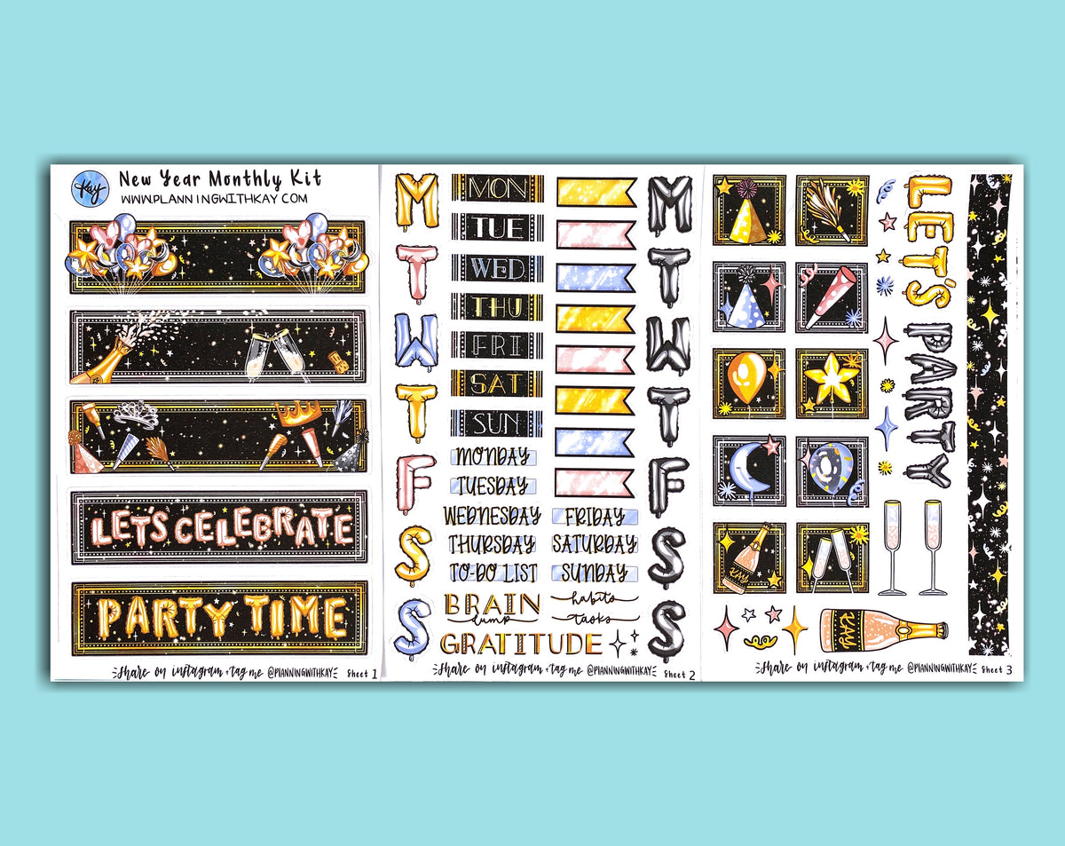 New Years Monthly Kit – Planning With Kay