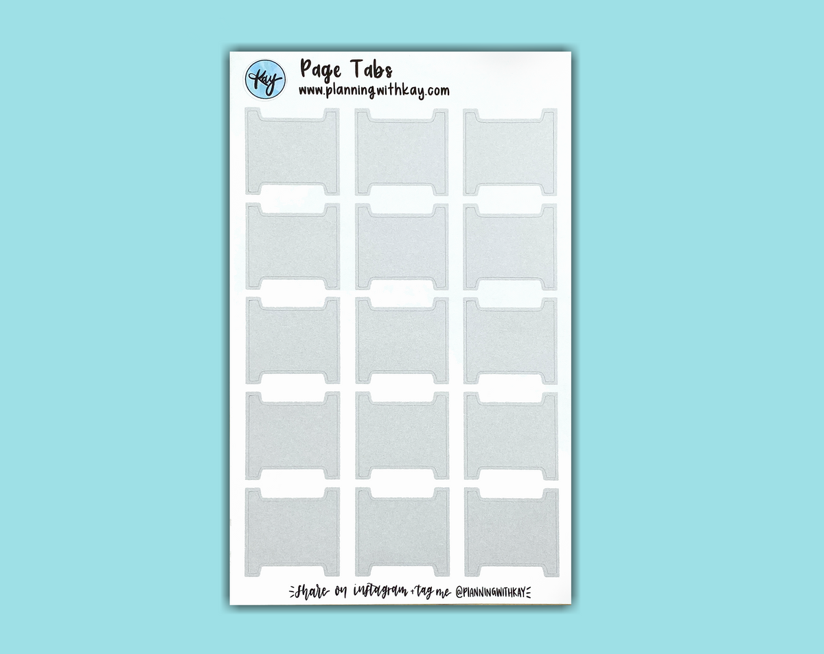 DIGITAL DOWNLOAD Page Tabs – Planning With Kay