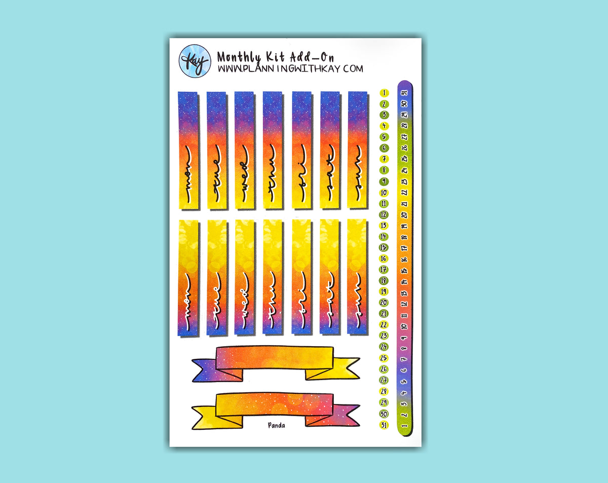 DIGITAL DOWNLOAD Monthly Kit Add-On (Panda) – Planning With Kay