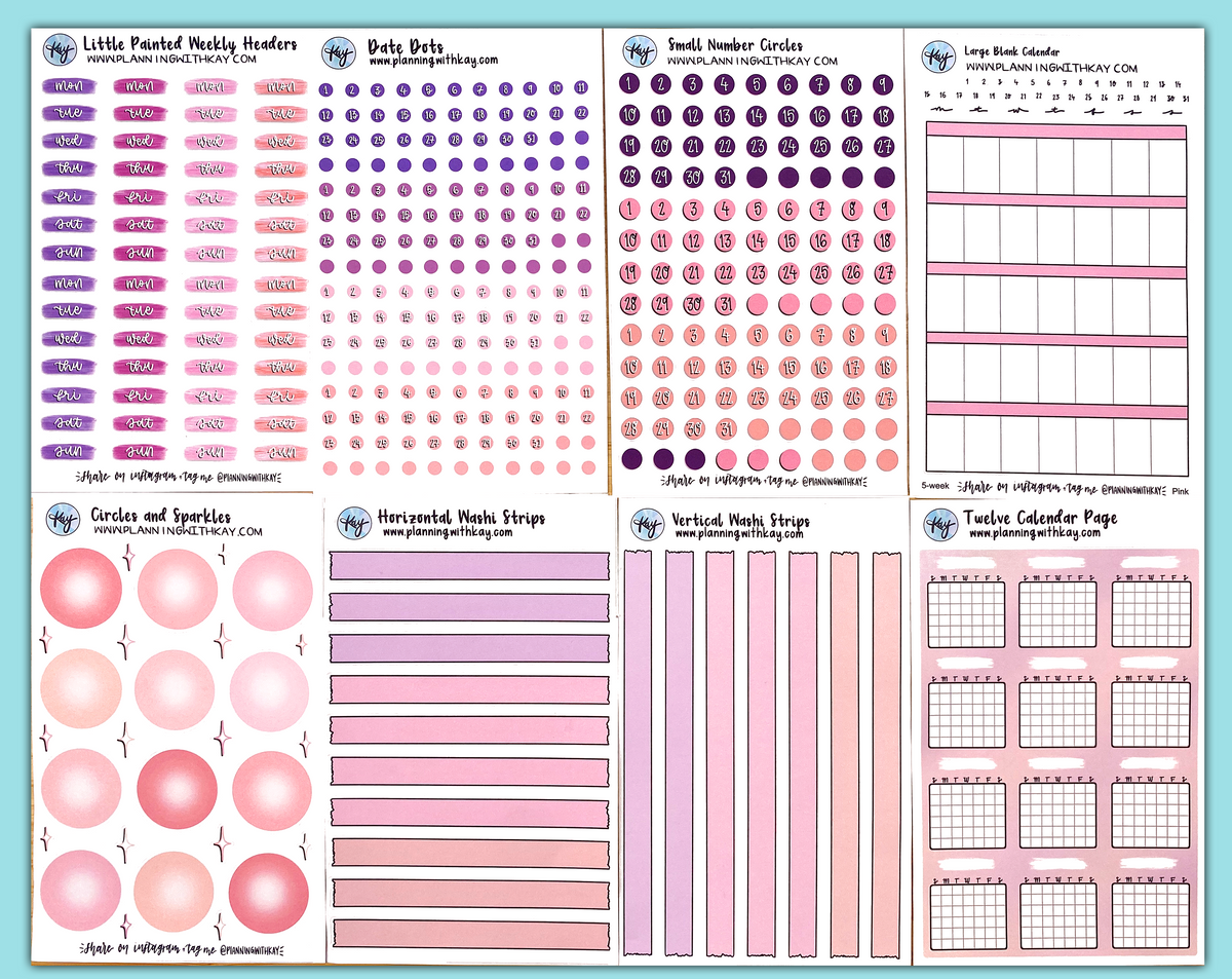Pink and Purple Color Bundle – Planning With Kay