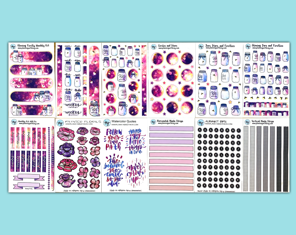 Pink Firefly Journaling Sticker Bundle! – Planning With Kay