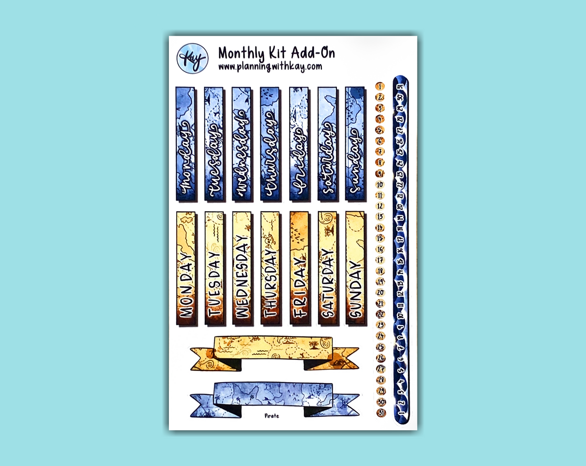 Monthly Kit Add-On (Pirate) – Planning With Kay