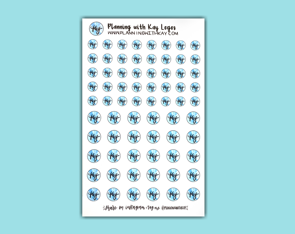 DIGITAL DOWNLOAD Planning with Kay Logo Stickers – Planning With Kay