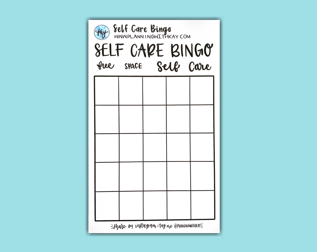 DIGITAL DOWNLOAD Self Care Bingo – Planning With Kay