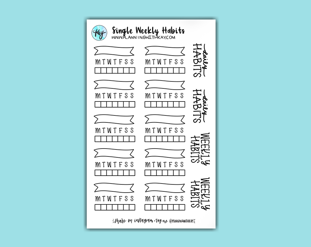 Single Weekly Habits – Planning With Kay