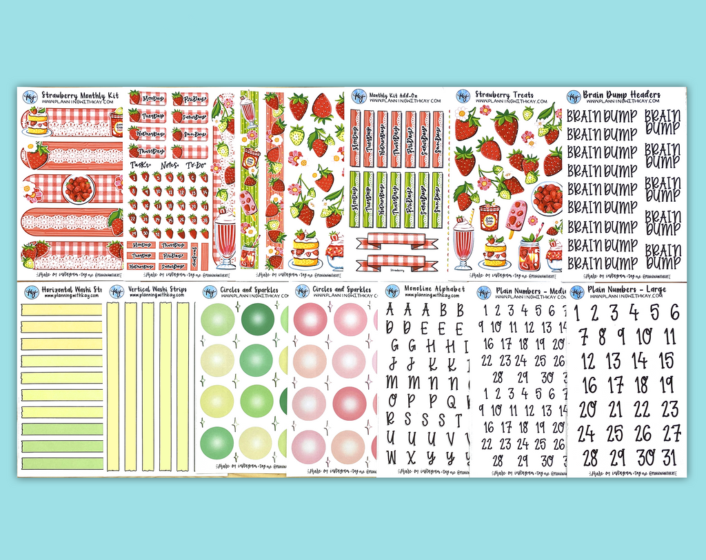 Strawberry Plan with Me Sticker Bundle! – Planning With Kay