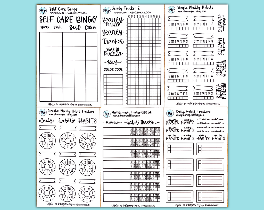 Tracker Sticker Bundle – Planning With Kay