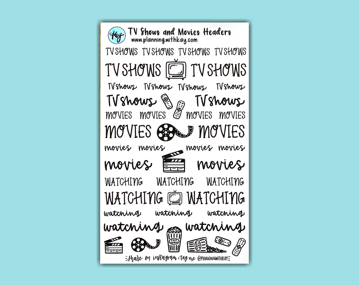 TV Shows and Movies Headers – Planning With Kay