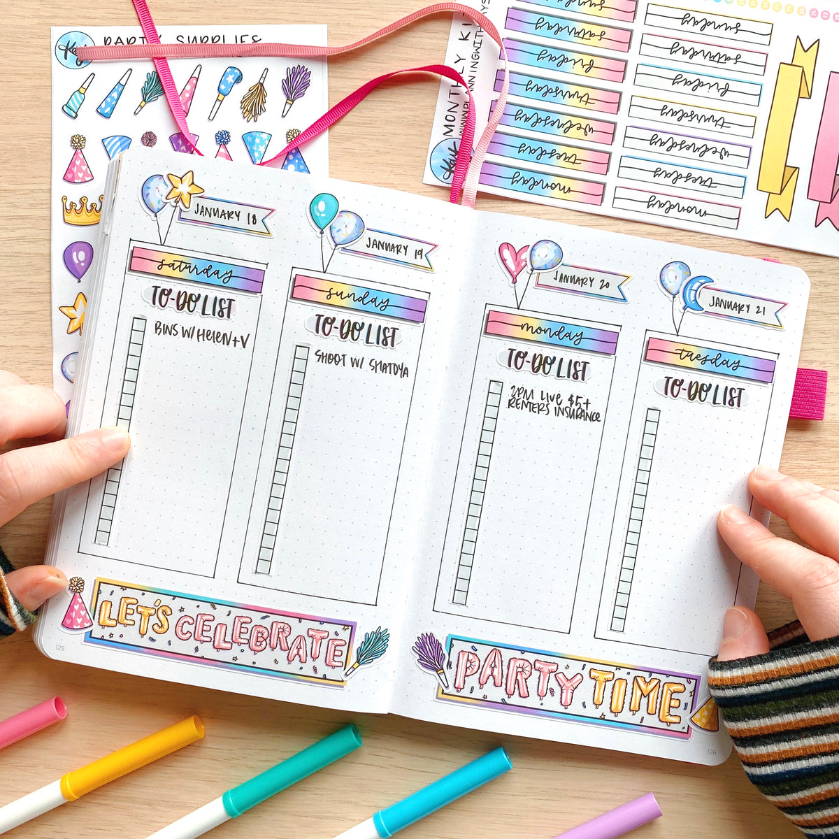 Celebration Monthly Kit | Stickers for Planners, Journals & Organizers ...