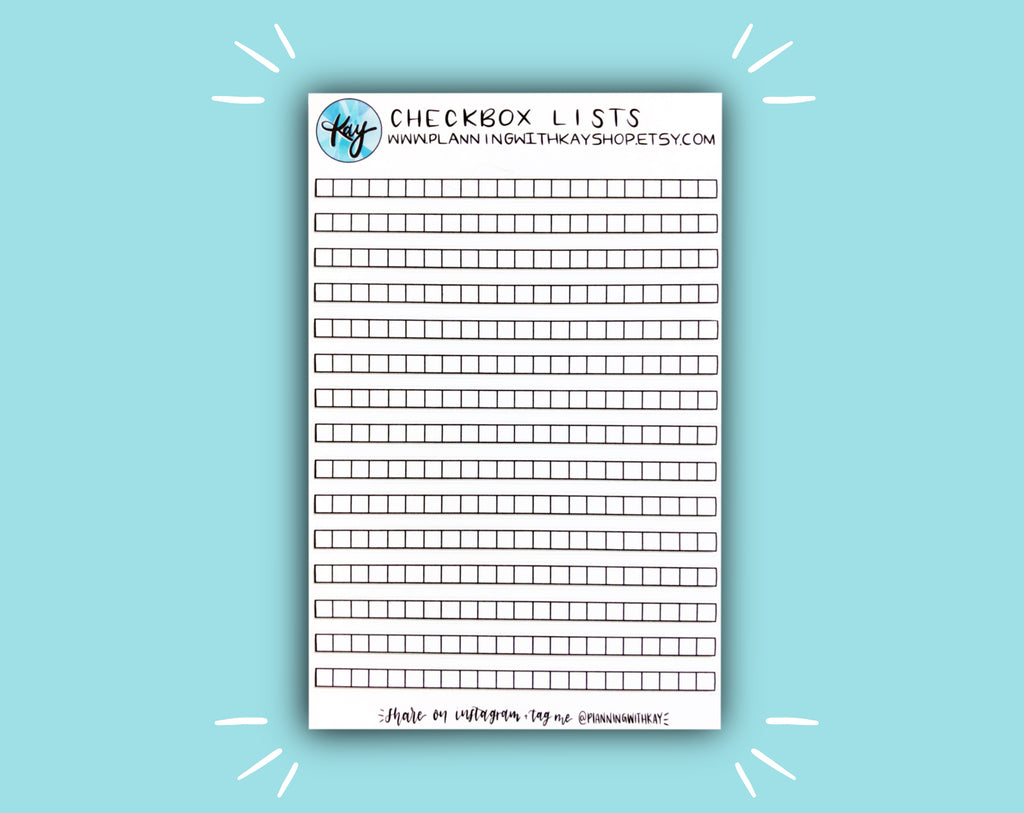 DIGITAL DOWNLOAD Checkbox Lists – Planning With Kay
