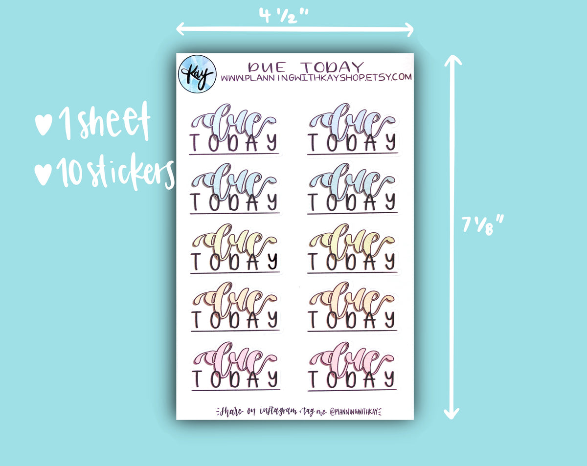 Due Today – Planning With Kay