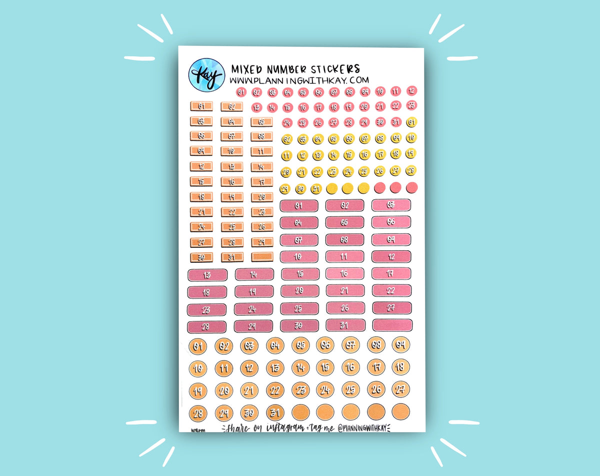 DIGITAL DOWNLOAD Mixed Number Stickers – Planning With Kay
