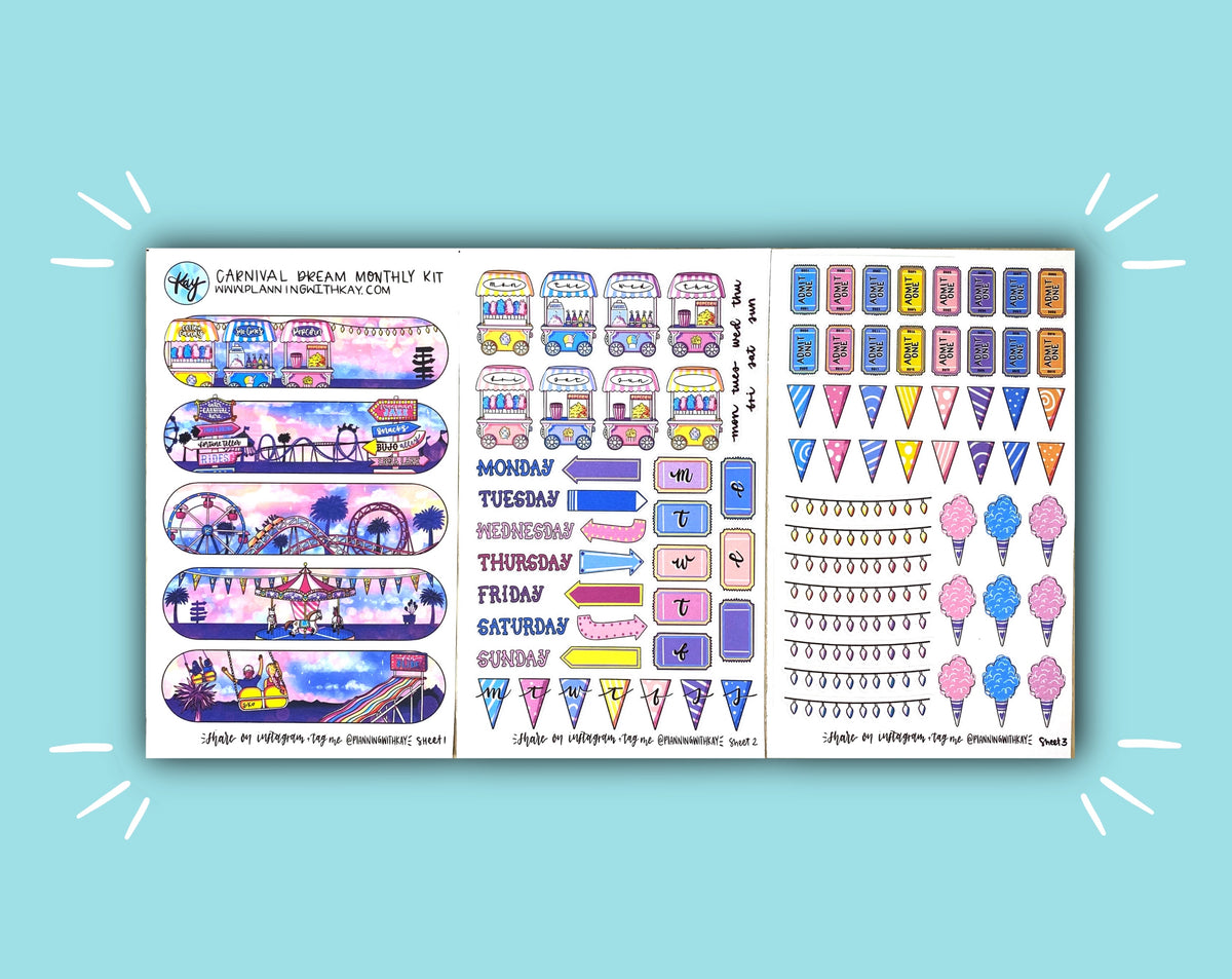 Carnival Dream Monthly Kit – Planning With Kay