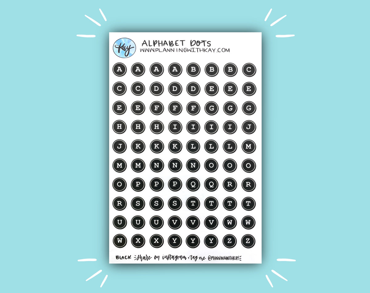 DIGITAL DOWNLOAD Alphabet Dots – Planning With Kay