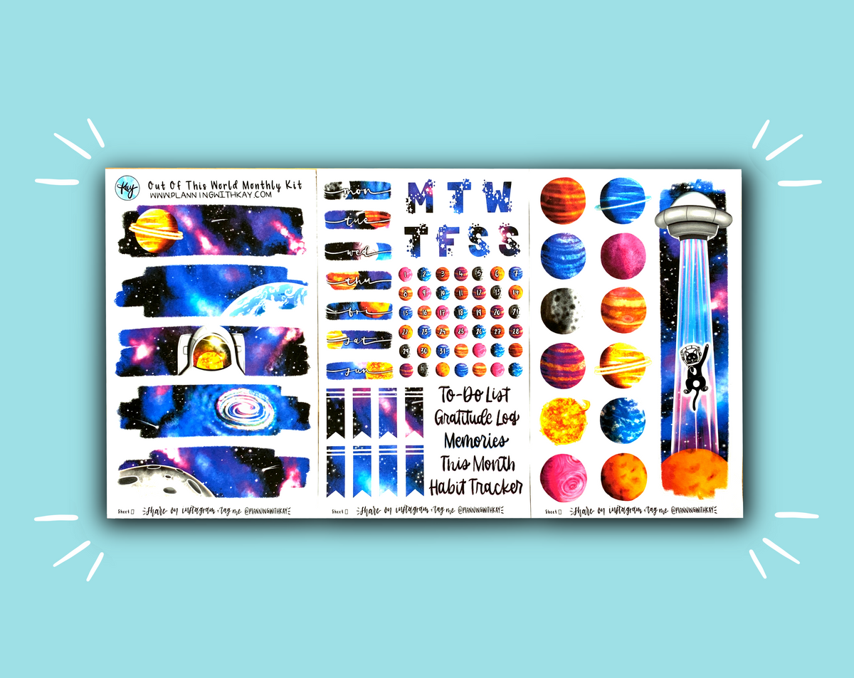 DIGITAL DOWNLOAD Out of This World Monthly Kit – Planning With Kay