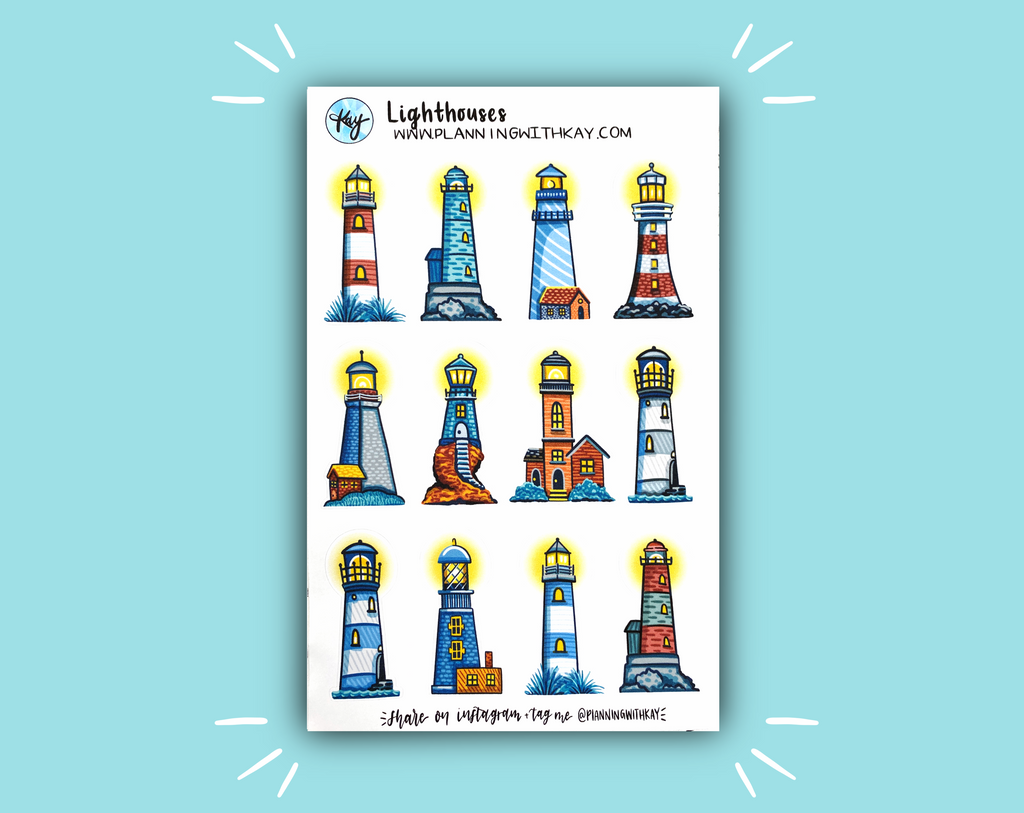 DIGITAL DOWNLOAD Lighthouses – Planning With Kay
