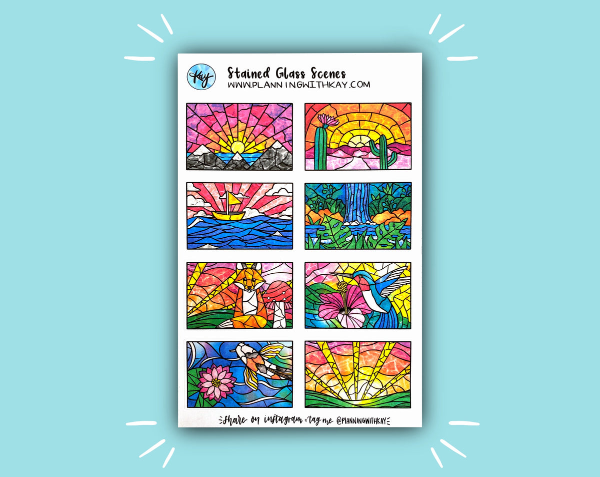 DIGITAL DOWNLOAD Stained Glass Scenes – Planning With Kay