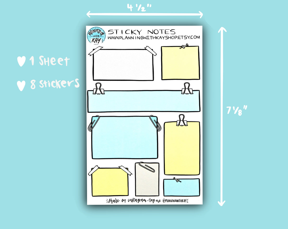 Sticky Notes | Stickers for Planners, Journals & Organizers – Planning ...