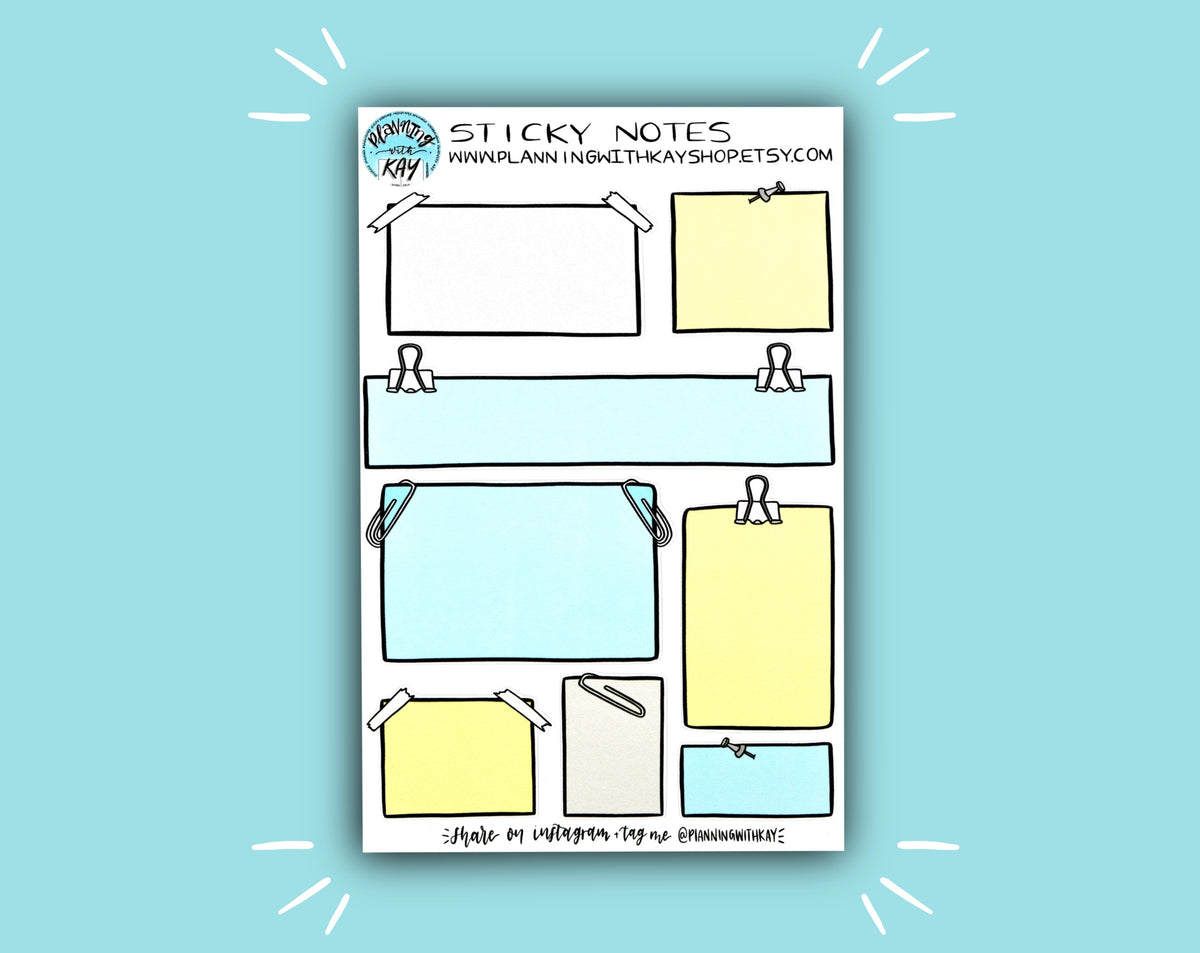 Sticky Notes | Stickers for Planners, Journals & Organizers – Planning ...