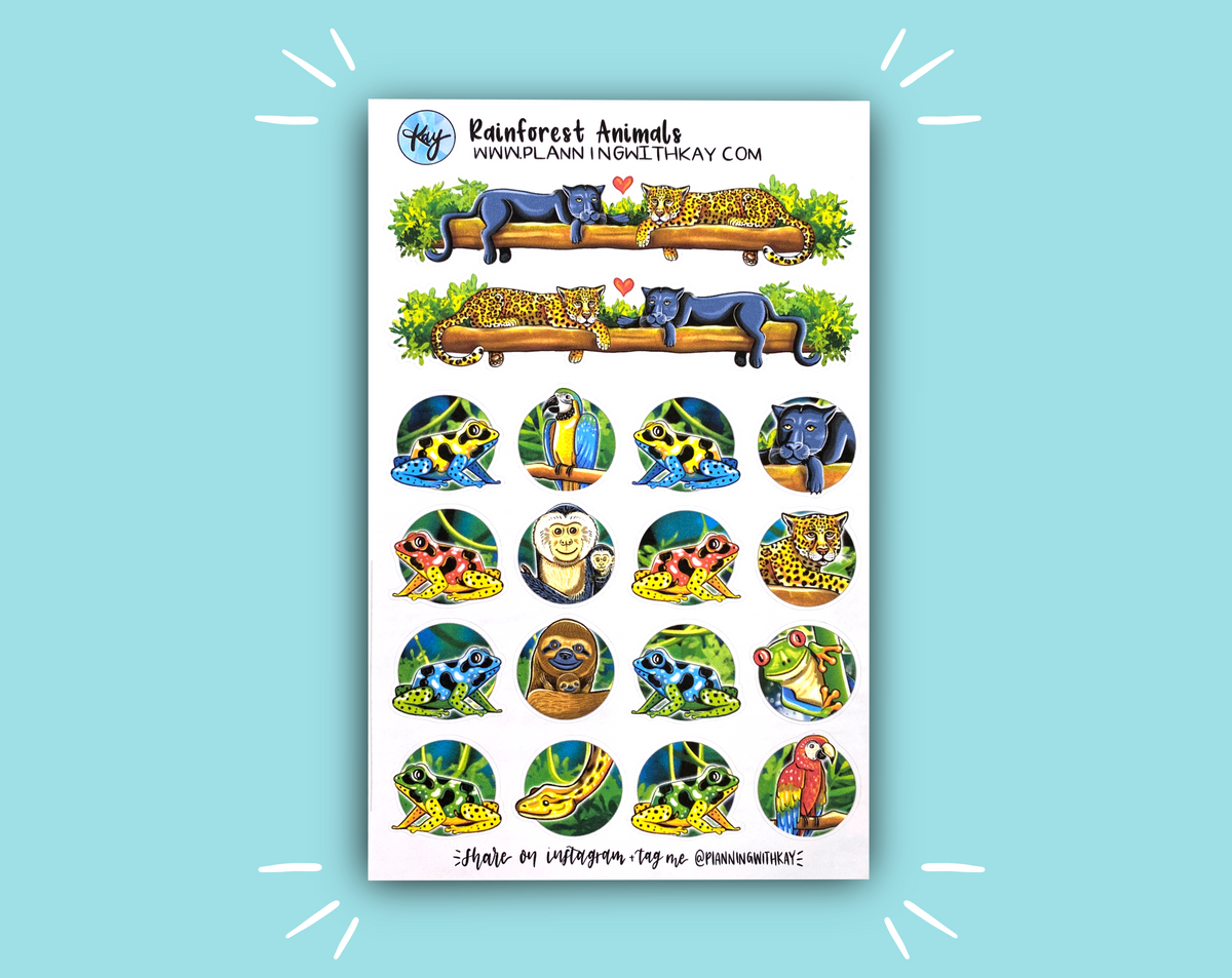 DIGITAL DOWNLOAD Rainforest Animals – Planning With Kay