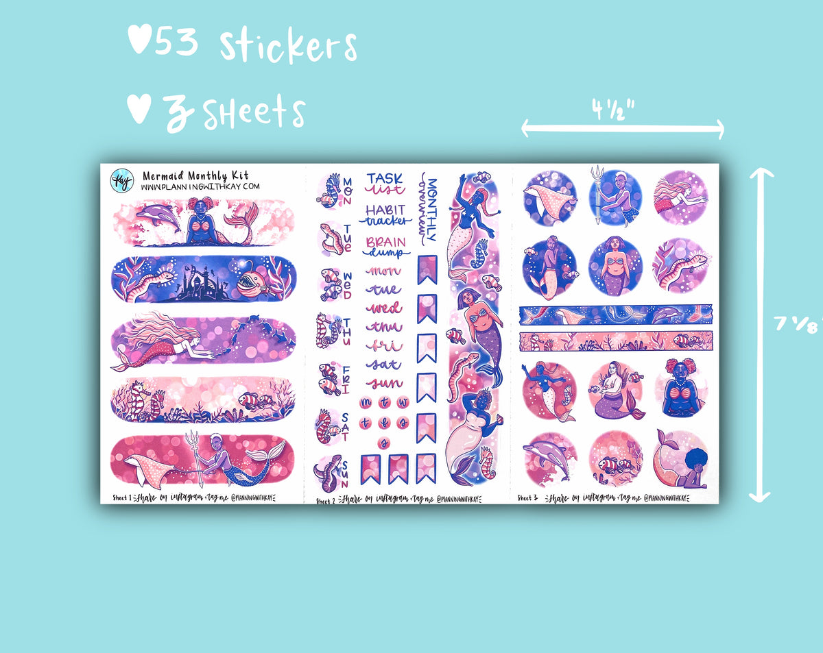 Mermaid Monthly Kit – Planning With Kay